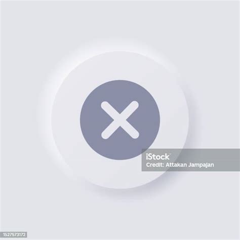 Cross Icon White Neumorphism Soft Ui Design For Web Design Application Ui And More Button Vector