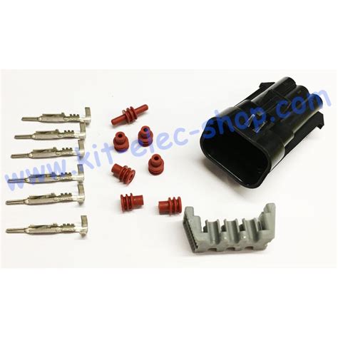 6 Pin Male Delphi Socket Pack