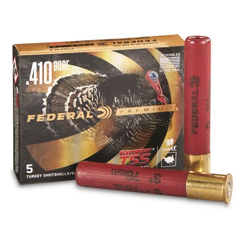 Federal Premium Heavyweight Tss 410 Bore 3 13 16 Oz Shot Shells 5 Rounds 707343 410
