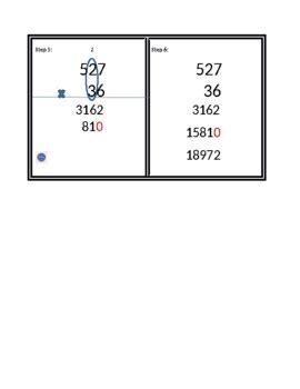 Multiplication Standard Algorithm Visual Aid By Chrisshana S Creative Arts LLC