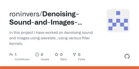 github roninvers denoising sound and images using wavelets in this