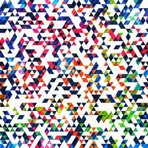 Premium Vector Colourful Triangle Seamless Pattern