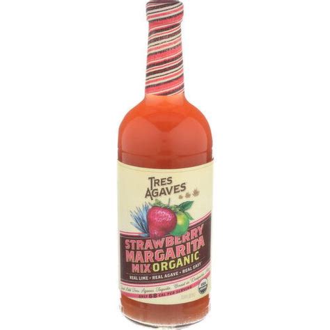 Tres Agaves Cocktail Mixer Organic Strawberry Margarita Mix 338