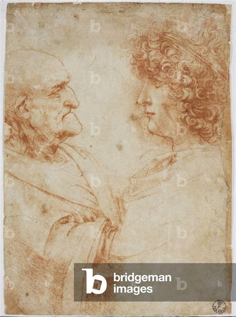 Image Of Two Male Profiles An Old Man And A Young Man By Vinci