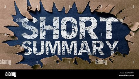 Inspiration Showing Sign Short Summary Business Overview Brief Statement Of Main Points Clear