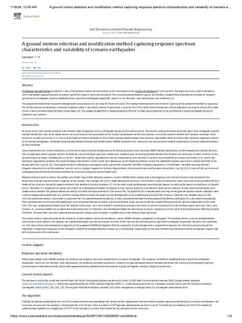 A Ground Motion Selection And Modification Method Capturing Response Spectrum Characteristics