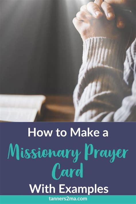 How To Make A Missionary Prayer Card And Examples Tanners 2