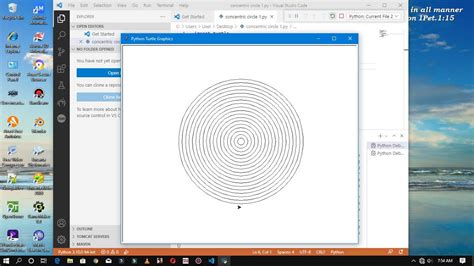 python turtle basics drawing a concentric circle youtube