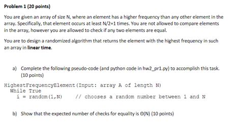 Problem Points You Are Given An Array Of Size Chegg