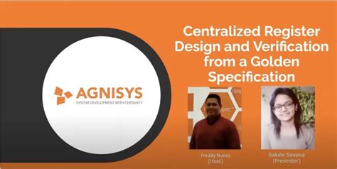 Centralized Register Design And Verification From A Golden
