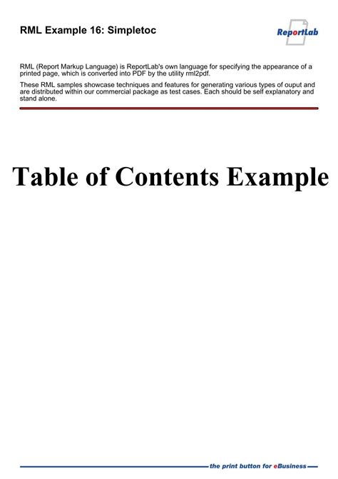 Rml Example 16 Simpletoc Reportlab Rml Example 16 Simpletoc Reportlab