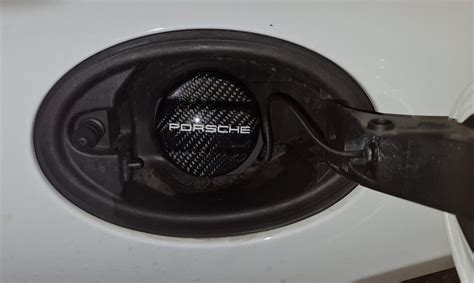 Porsche 911 Macan Etc Carbon Fibre Fuel Gas Cap Cover Neu Und