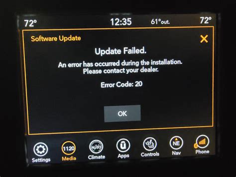 2019 Uconnect Over The Air Code 20 Error 423 Jeep Garage Jeep Forum