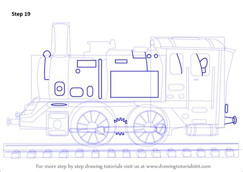 Learn How To Draw Locomotive Steam Engine Trains Step By Step