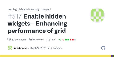 Enable Hidden Widgets Enhancing Performance Of Grid By Juniobranco