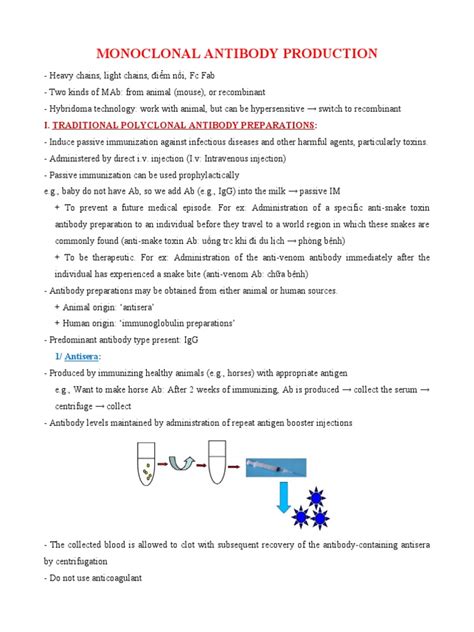 Monoclonal Antibody Production Pdf Monoclonal Antibody Antibody