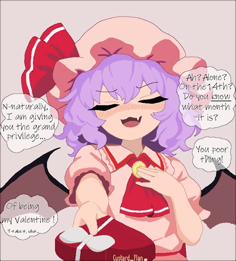 Custard Flan Remilia Scarlet Touhou 1girl Artist Name Ascot Bat