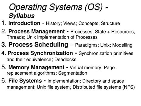 Ppt Operating Systems Os Syllabus Powerpoint Presentation Free