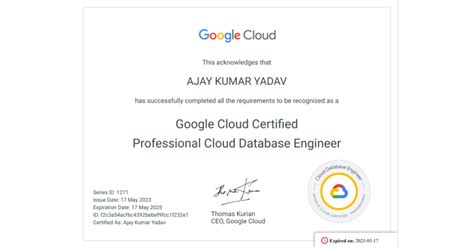 Ajay Kumar Yadav ☁️ On Linkedin Professional Cloud Database Engineer