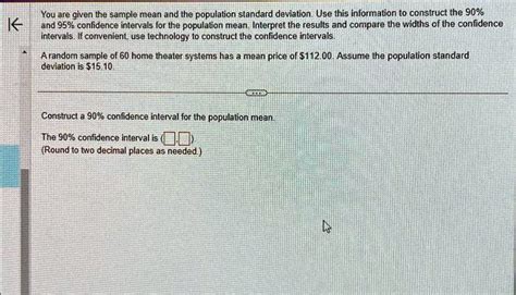 Solved Kk And 95 Confidence Intervals For The Population Meaninterpret The Results And