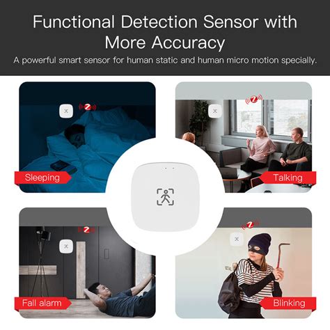 Zigbee Wifi Mmwave Human Presence Motion Sensor With Luminance Distance Detection 5 110 220v