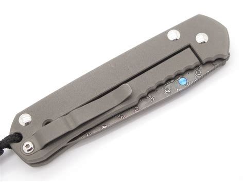 2001 Custom Chris Reeve Sabenza Damascus And Titanium Framelock Folder Knife Eprague Llc