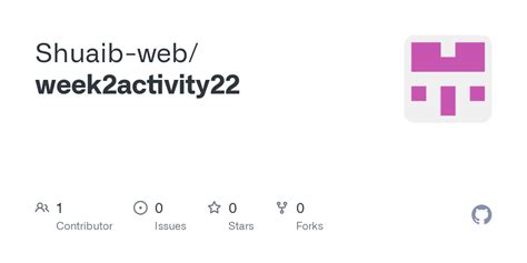 GitHub Shuaib Web Week Activity