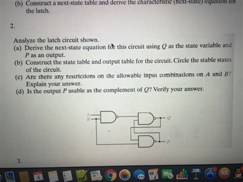 Solved Construct A Next State Table And Derive The