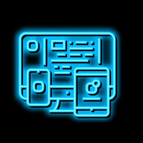 Application Software Neon Glow Icon Illustration Vector Art At Vecteezy