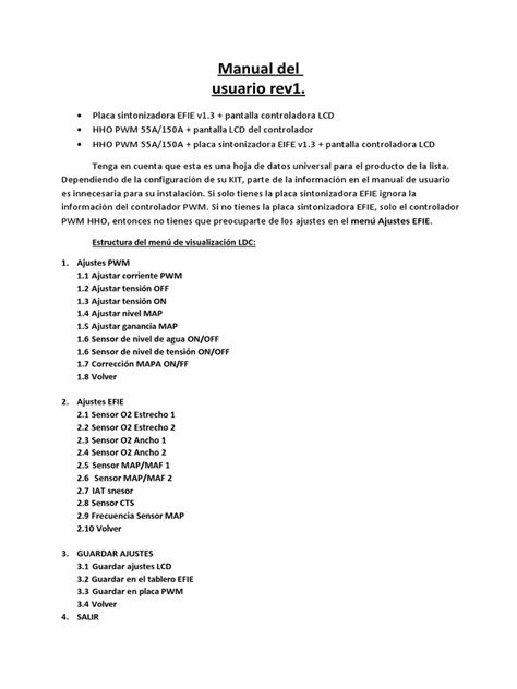 hho pwm55 v1 8 efiev1 3b ulcd1 0 es es pdf relé aislador