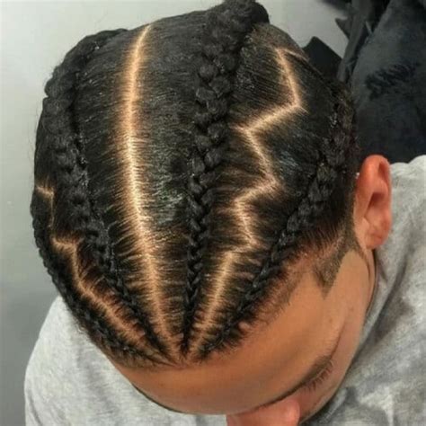Zig Zag Braids Hairstyle For Men Hairstyle Guides