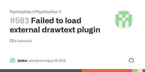 Failed To Load External Drawtext Plugin · Issue 583 · Psychtoolbox 3