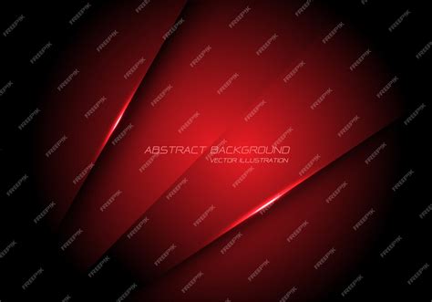 Premium Vector Abstract Red Metallic Overlap Design Modern Futuristic Technology Background