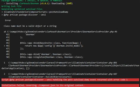 Clarkeashdoorman Composer Post Autoload Dump Event Returned With Error