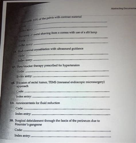 Solved Exercise 24 Use Of The Alphabetic Index Answers To