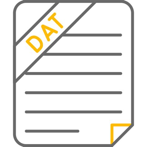 dat file generic color outline icon