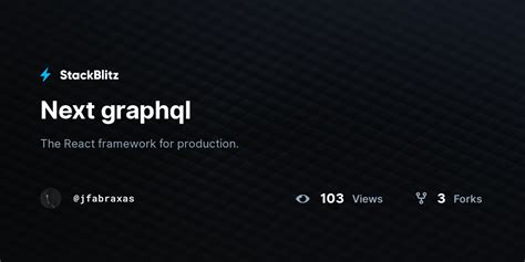 Next Graphql Stackblitz