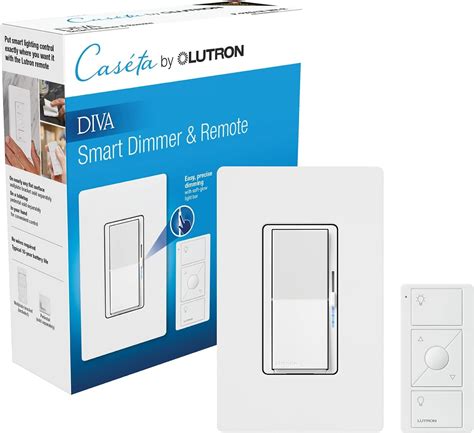 Lutron Diva Smart Dimmer Switch With Wallplate And Pico Smart Remote For Caseta Smart Lighting