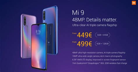 Официально: цена Xiaomi Mi 9 составит 449 / 499 евро - Droiders