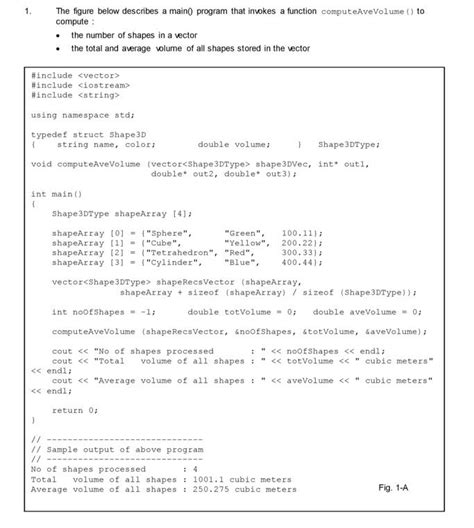 Solved 1 The Figure Below Describes A Main Program That