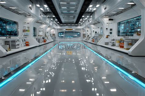 미래의 하이테크 제어실