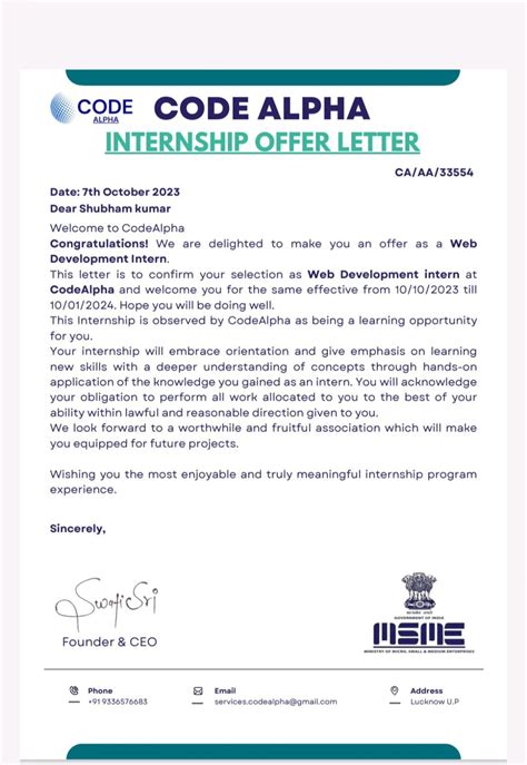 Shubham Kumar On Linkedin Connection Codealpha Webdevelopment