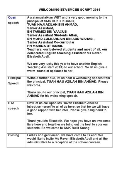 Emcee Script Docx Document