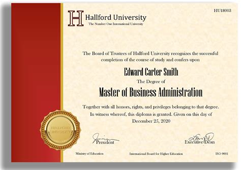 Doctor Of Business Administration Dba Hallford Online