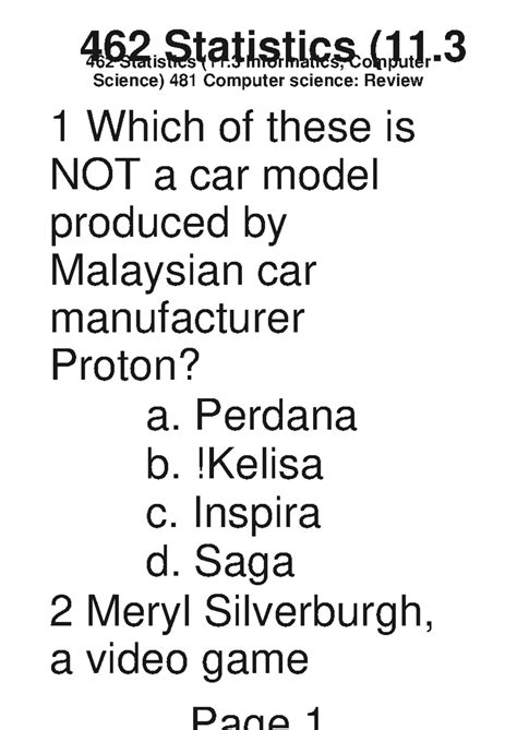 462 Statistics 113 Informatics Computer Science 481 Computer