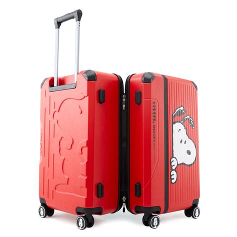 Peanuts Snoopy Peeking Limited Edition 24 Inch Luggage Red Snpy Only