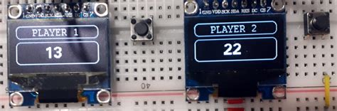 Two Spi Oled Displays Ssd1306 128x64 Arduino