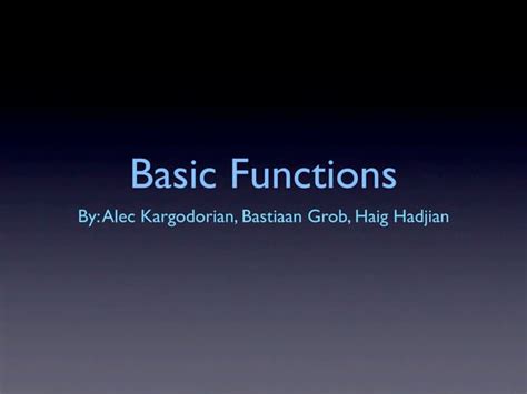 Function Basics Math Wiki Ppt