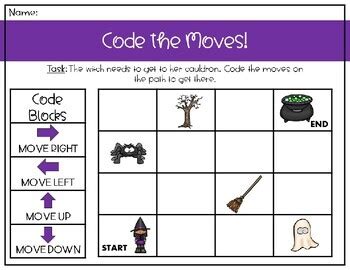 Halloween Unplugged Coding Mazes For Fall STEM K Computer Science