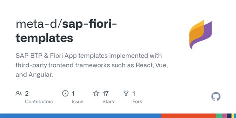 Github Meta Dsap Fiori Templates Sap Btp And Fiori App Templates Implemented With Third Party